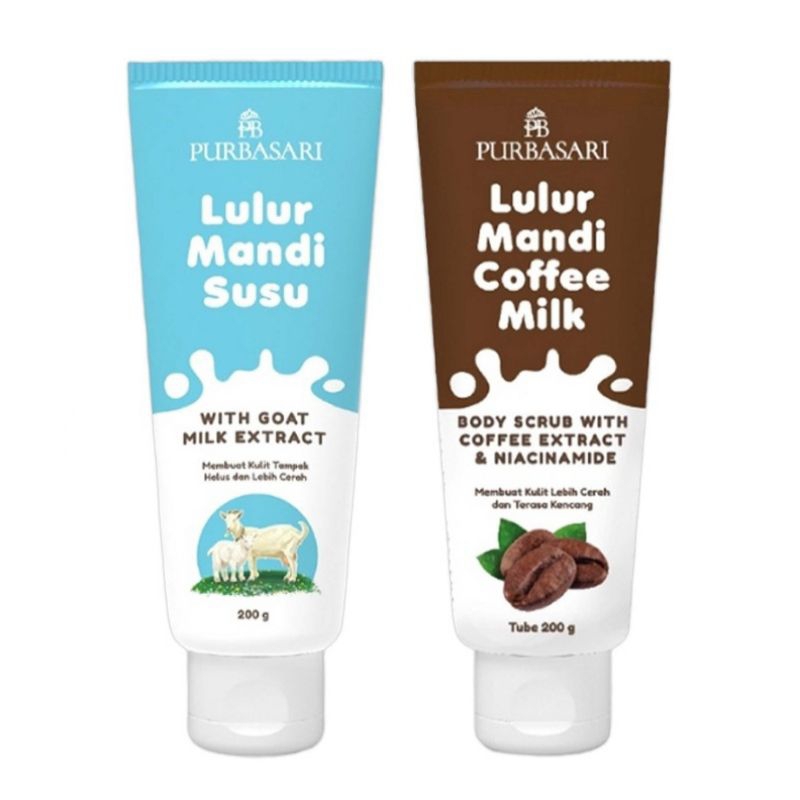 Jual Purbasari Lulur Mandi Body Scrub Tube Susu - Coffe Milk 200gr ...