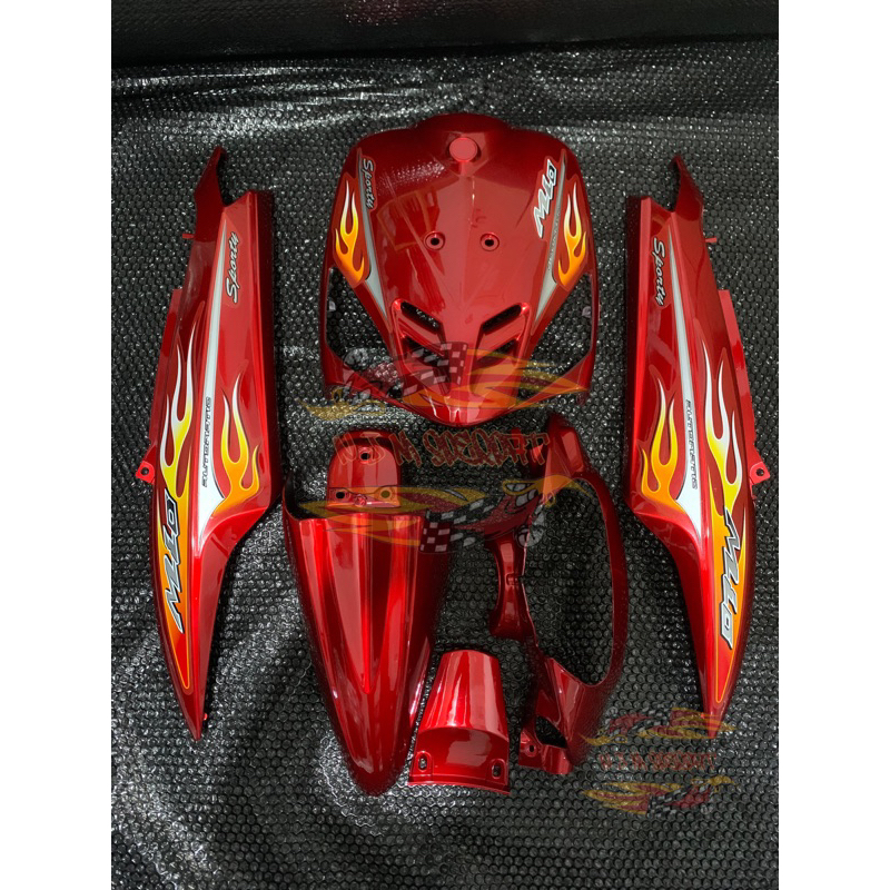 Jual COVER FULL BODY HALUS YAMAHA MIO SPORTY WARNA MERAH MARUN PLUS ...