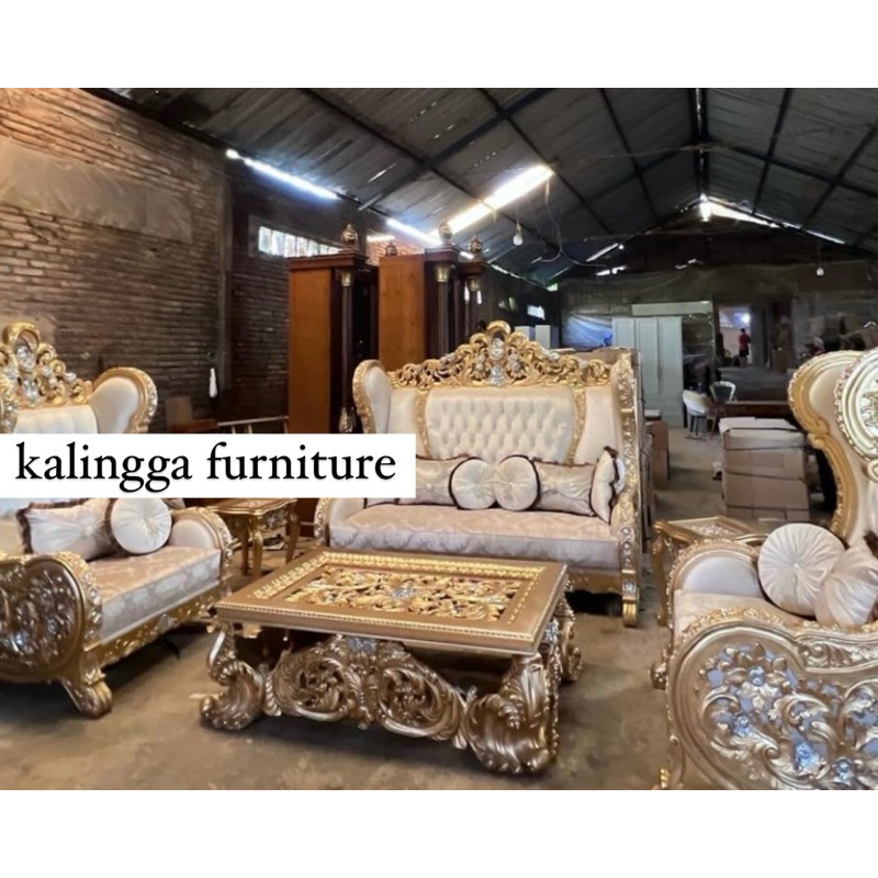 Jual Kursi Tamu Mewah Sofa Raja Salman Jepara | Shopee Indonesia