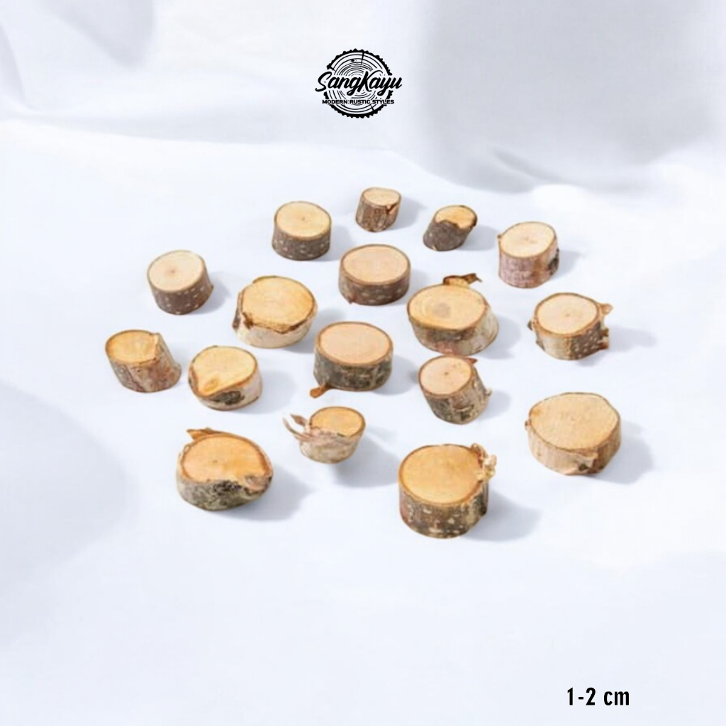 Jual SangKayu Small Wood Slices Diameter 1-2 cm Bahan Dekorasi Craft ...