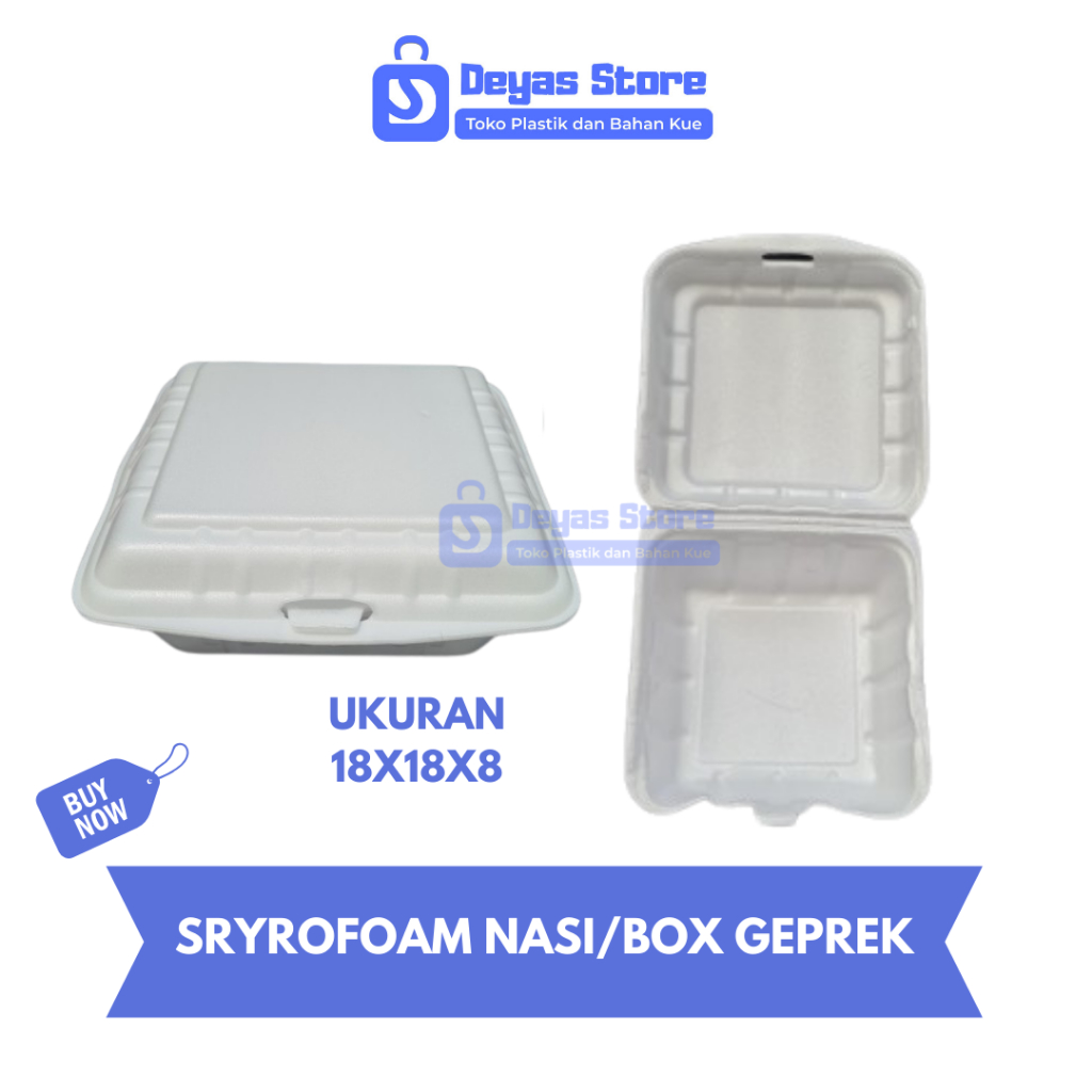 Jual STYROFOAM NASI BESAR/BOX GEPREK/FOAM NASI ISI 10 | Shopee Indonesia
