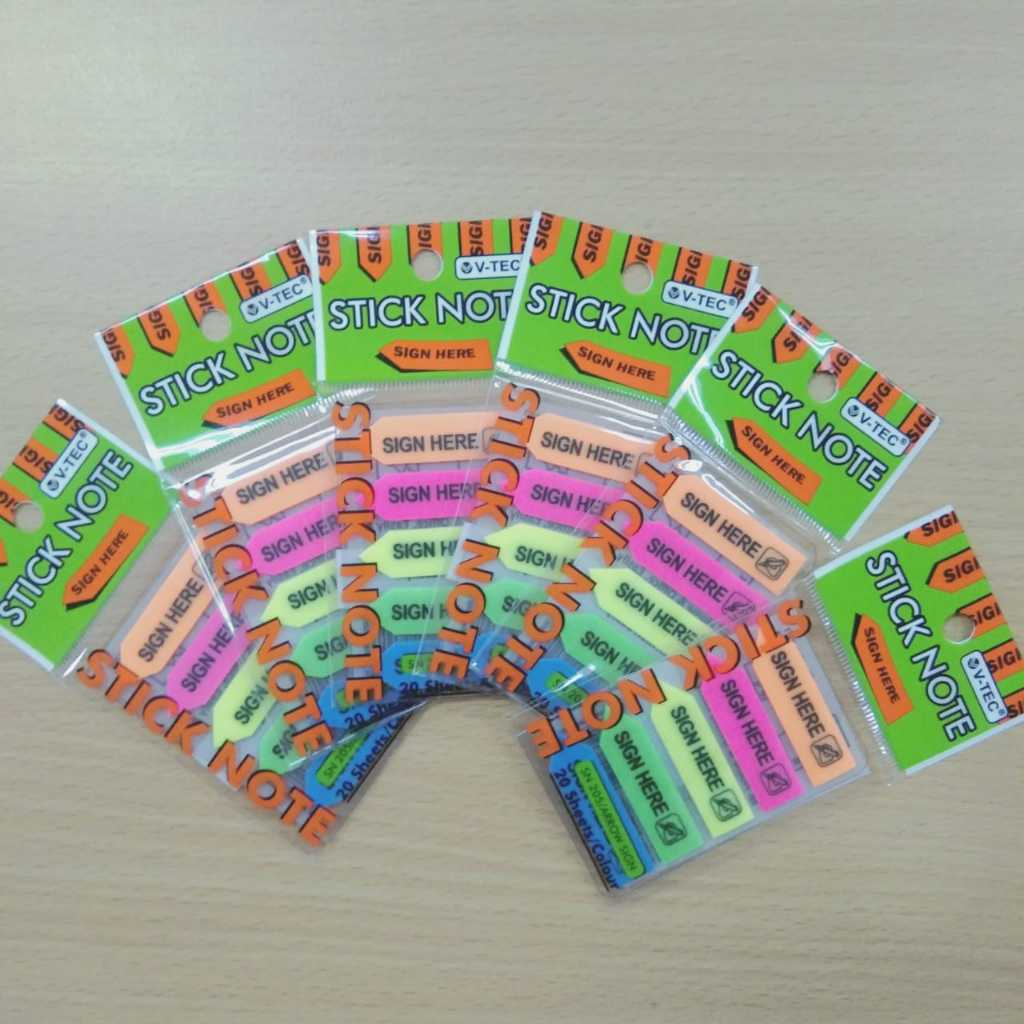 Jual VTEC STICKY NOTES SN 205 / ARROW SIGN / PEMBATAS BUKU | Shopee ...