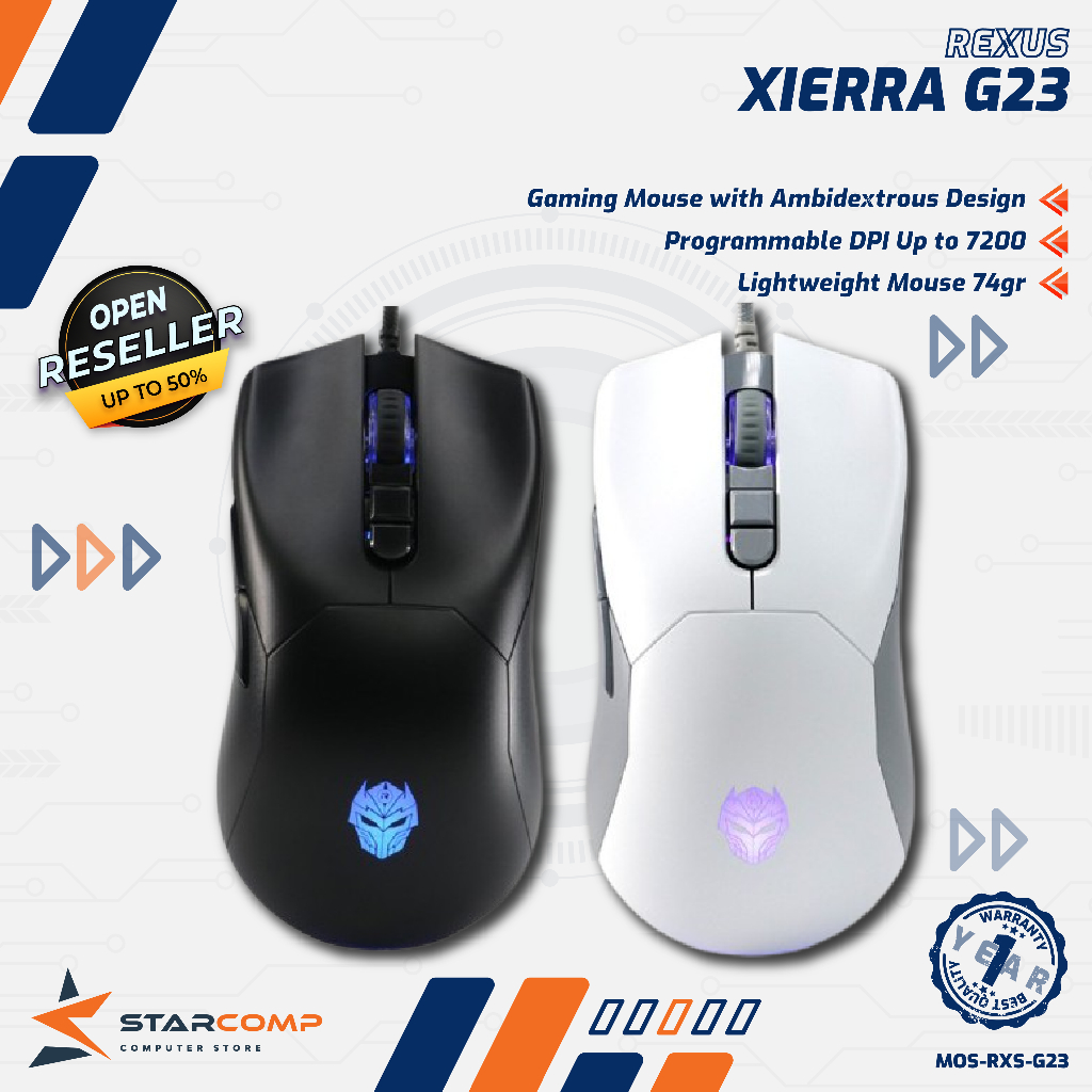 Jual Rexus Xierra G23 RGB Gaming Mouse Lightweight | Shopee Indonesia