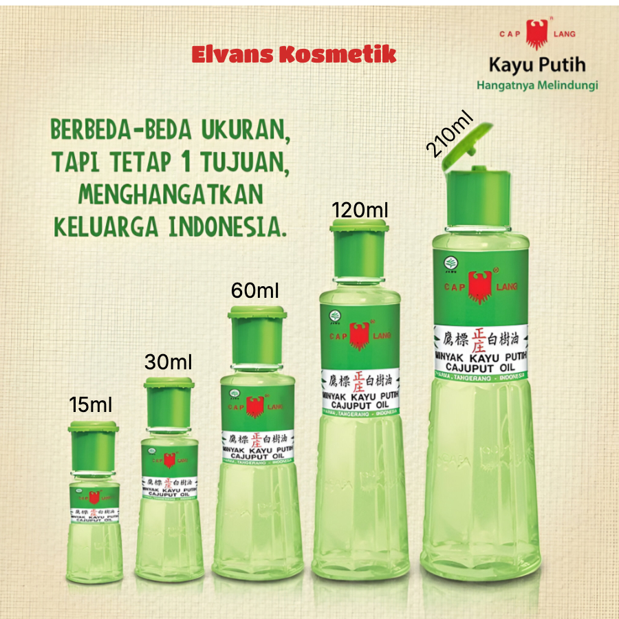 Jual Cap Lang Minyak Kayu Putih Original 15ml 30ml 60ml 120ml 210ml | Shopee Indonesia