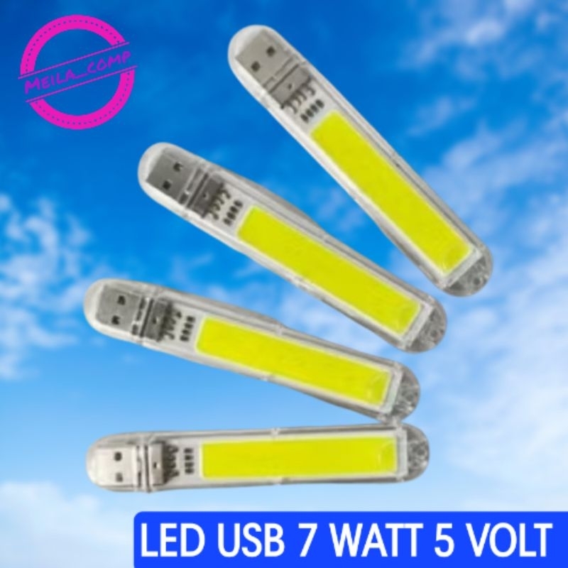 Jual Lampu LED Cob 7watt usb 5V putih terang | Shopee Indonesia