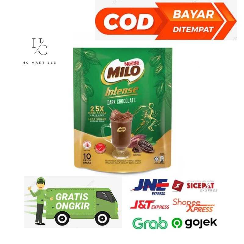 Jual MILO Intense Dark Chocolate Minuman Malt Coklat Malaysia (10 ...