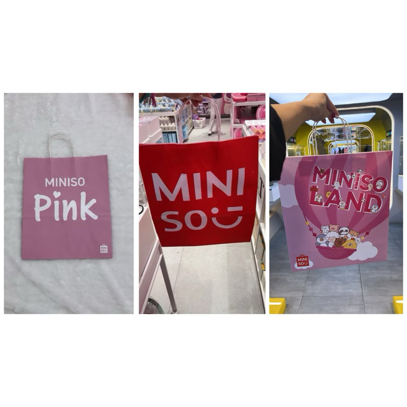 Jual Paper Bag Miniso Pink Limited Edition | Shopee Indonesia