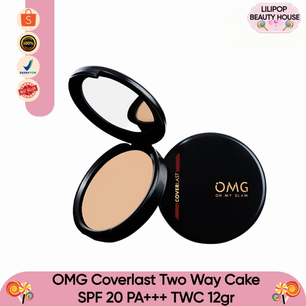 Jual OMG Oh My Glam Coverlast Two Way Cake SPF 20 PA+++ TWC 12gr ...