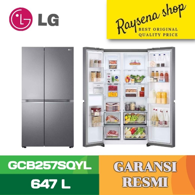 Jual LG KULKAS SIDE BY SIDE REFRIGERATOR GCB257SQYL | Shopee Indonesia