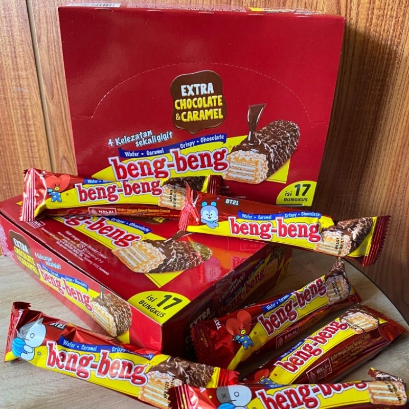 Jual BENG BENG 1 DUS EKSTRA CHOCOLATE & CARAMEL 25 GRAM ISI 17PCS ...