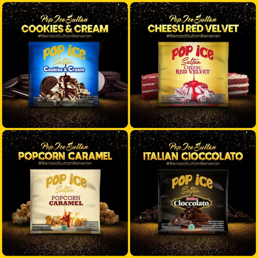 Jual POP ICE SULTAN ALL VARIANT - 1 RENCENG ISI 10 SACHET | Shopee ...