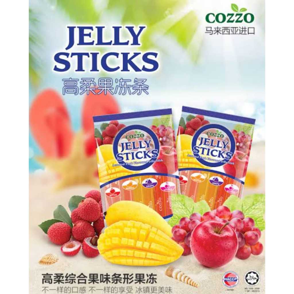 Jual COZZO Jelly Sticks 100g Konnyaku Jelly Zero Fat Assorted Jeli Agar Aneka Rasa Buah | Shopee ...