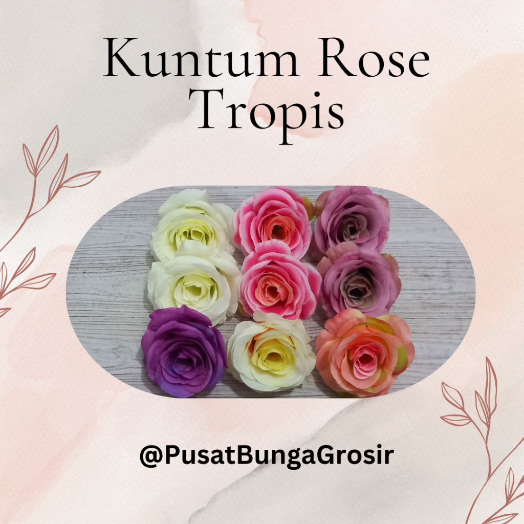 Jual Bunga Mawar Rose Tropis Kuntum Saja / 1 Pack (Isi 45 - 50 Pcs ...