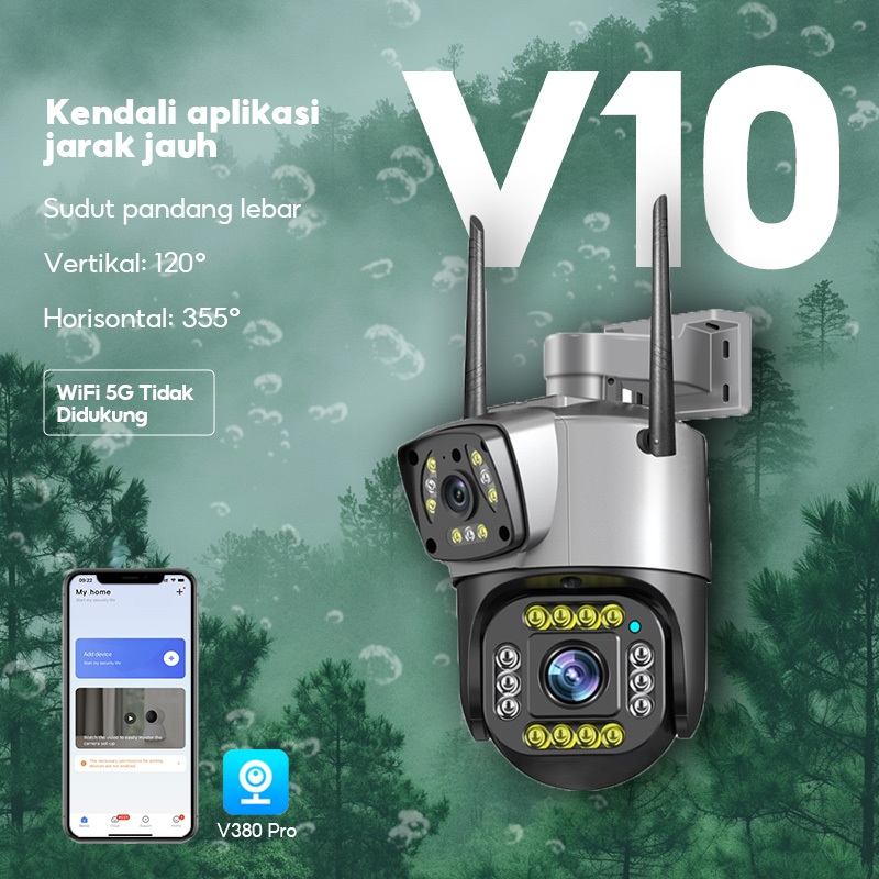 Jual Franwell V10 Kamera CCTV WiFi Outdoor Dual Lensa 1080P | Night ...