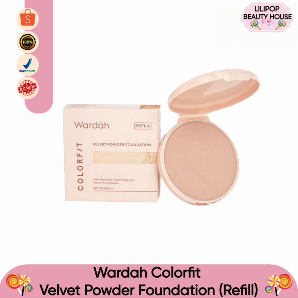 Jual Wardah Colorfit (Refill) Velvet Powder Foundation - Kemasan Refill ...