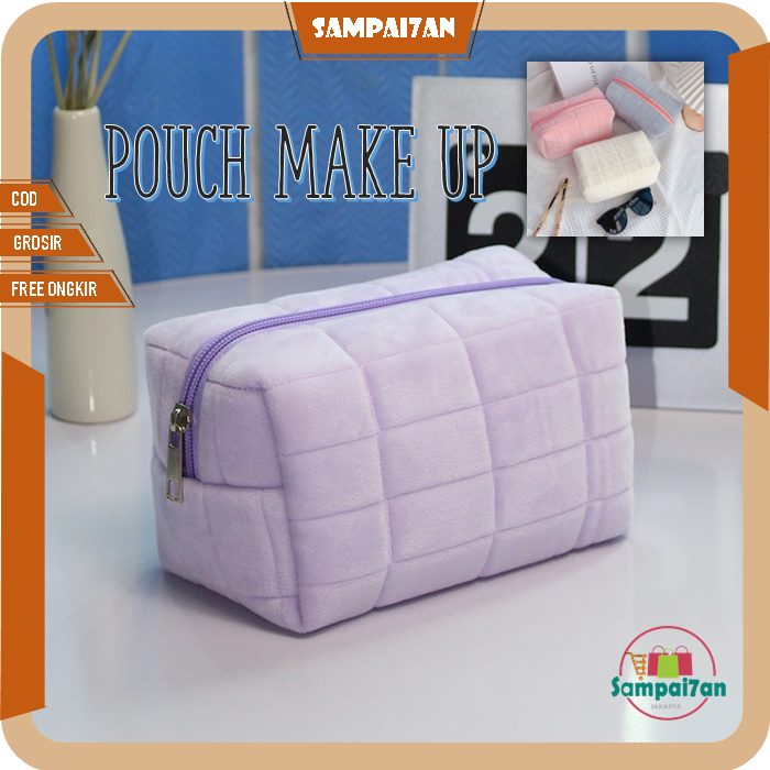 Jual Pouch Make Up Warna Pastel Import Cantik Tempat Penyimpanan Barang ...