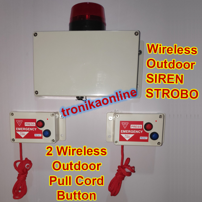 Jual tronikaonline PORTABLE 2 EMERGENCY PULL CORD ALARM DISABLED toilet Panic button OUTDOOR ...