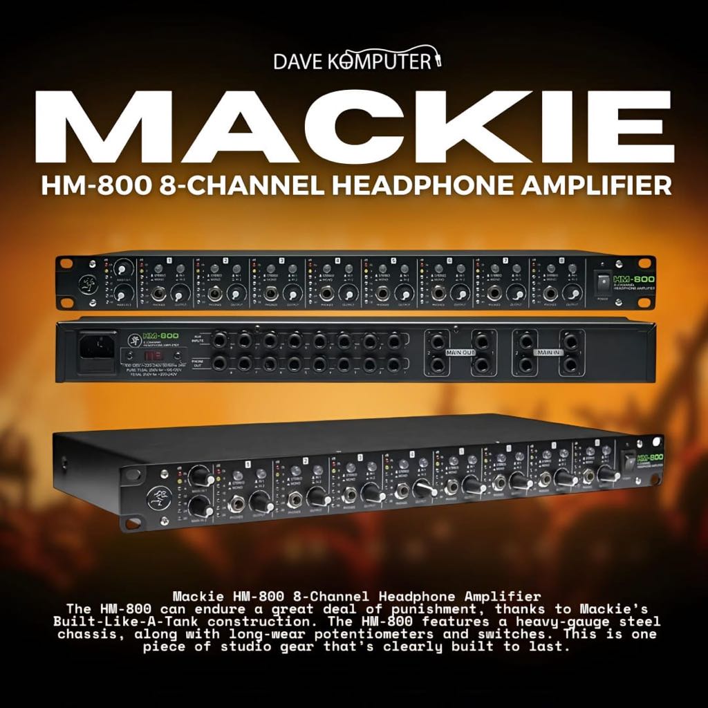 Jual Mackie HM-800 / HM 800 / HM800 8-channel Headphone Amplifier | Shopee Indonesia
