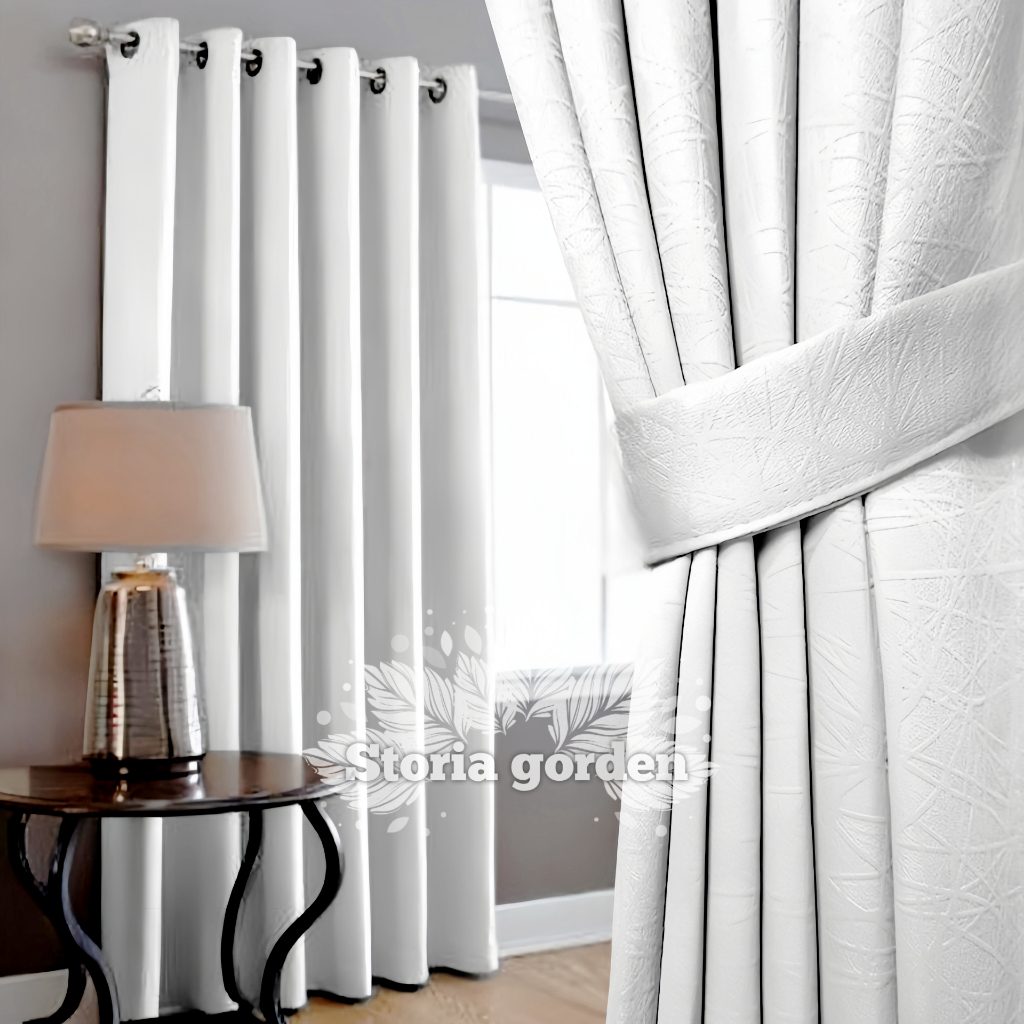 Jual Gorden Blackout tebal Jendela Pintu lebar 6 Gelombang tinggi 150cm ...
