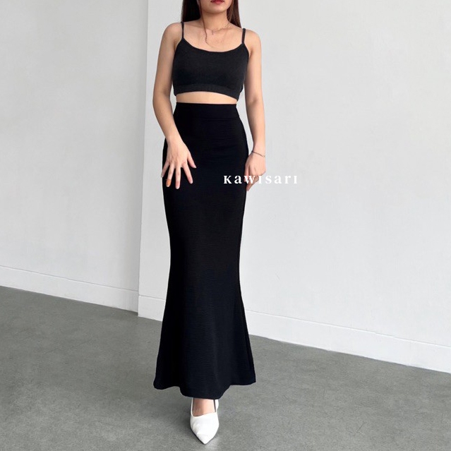 Jual Kawisari - Lunar Mermaid Skirt - Scuba Premium Rok Flare Wanita ...