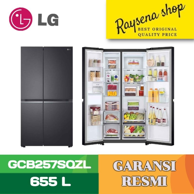 Jual LG KULKAS SIDE BY SIDE REFRIGERATOR GCB257SQZL | Shopee Indonesia
