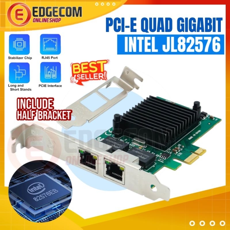 Jual PCIE PCI Express LAN Card Server NIC Gigabit INTEL 82575 /82576 Chipset 2 PORT / 4 PORT ...