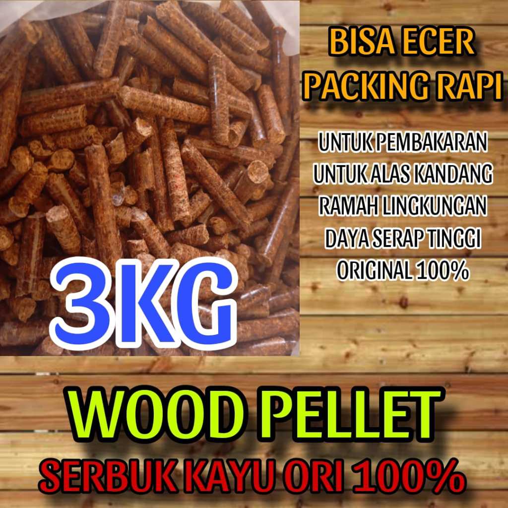 Jual WOOD PELLET / PELET KAYU BAKAR PER 3 KG / PELET RAMAH LINGKUNGAN ...