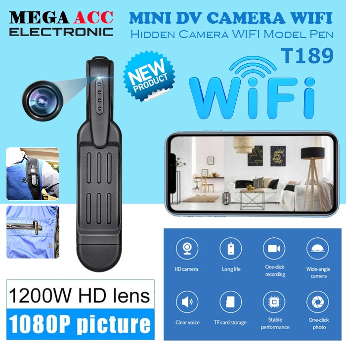 Jual Spy Camera Mini Pen Clip T189 WIFI - Kamera Tersembunyi Model ...