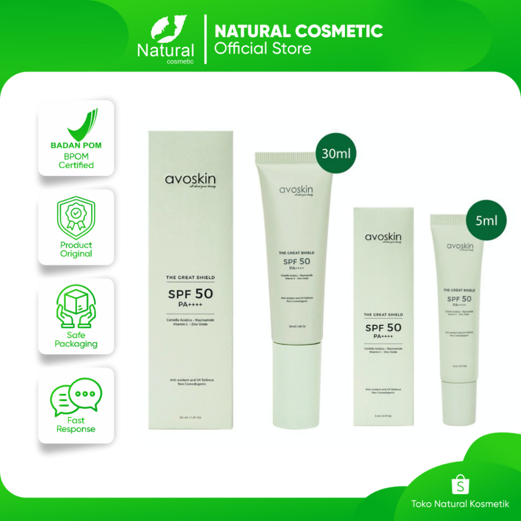 Jual AVOSKIN The Great Shield Sunscreen SPF 50 PA++++ | Shopee Indonesia