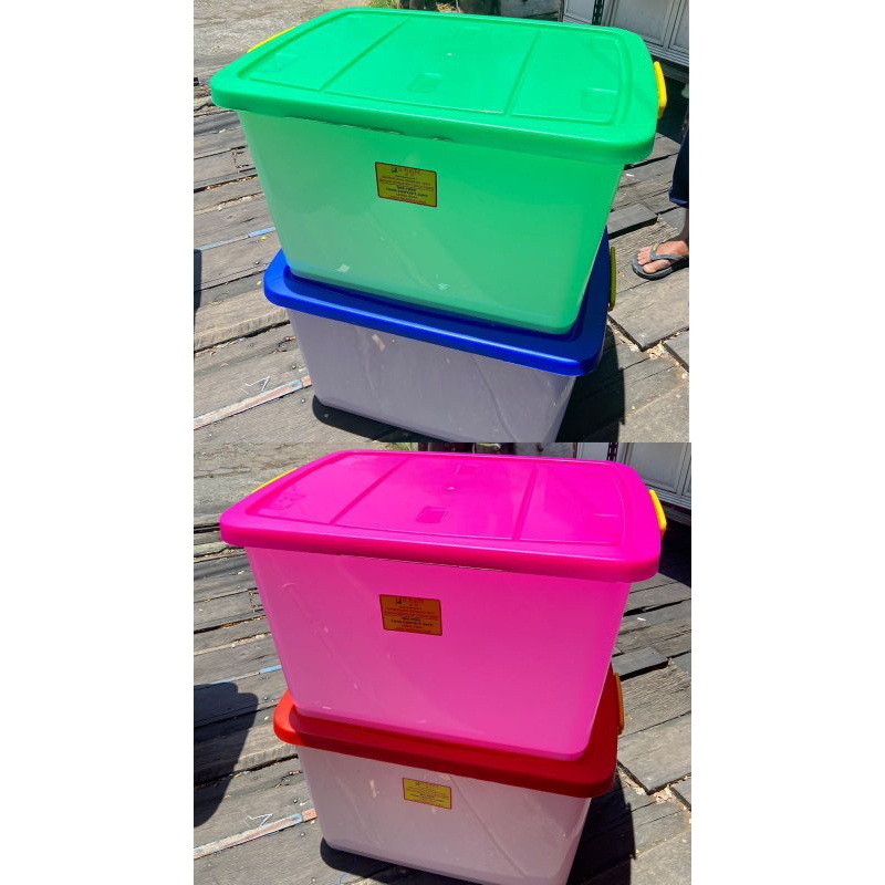 Jual BOX CONTAINER CB 120 LITER PUTIH DX RANDOM | Shopee Indonesia