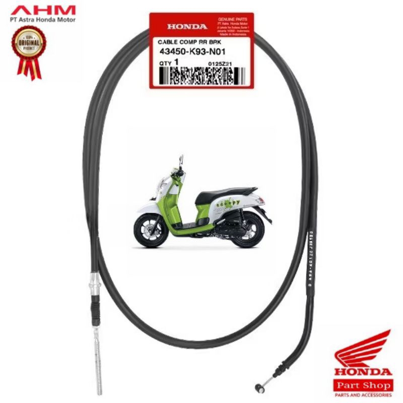 Jual 43450-K93-N01 Kabel Rem Belakang Scoopy eSP Led K93 2017 2020 ...