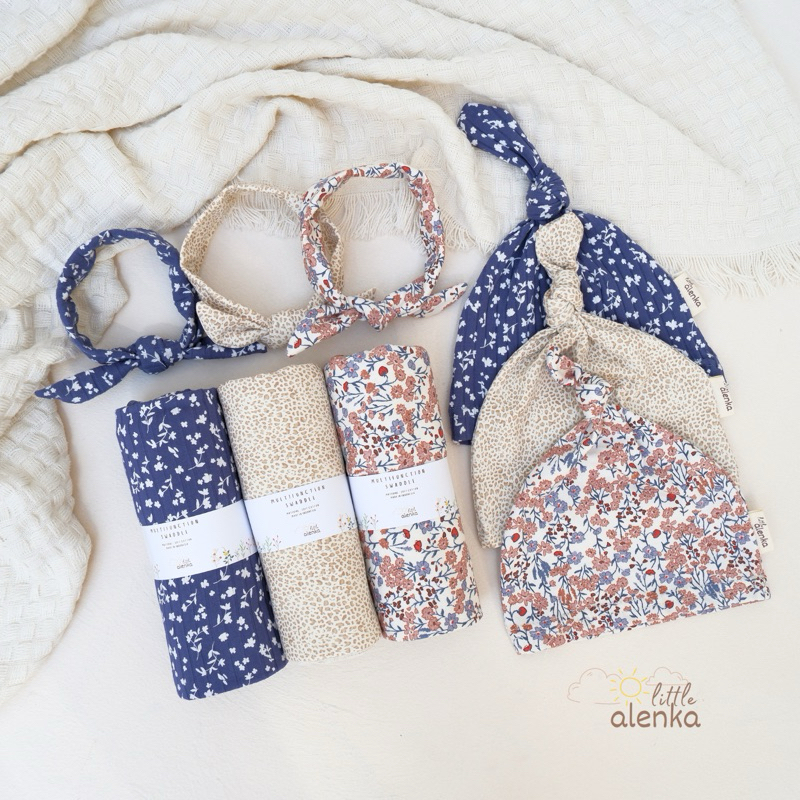 Jual Alenka - Baby Swaddle Set / Bedong Bayi Motif Non Instan | Shopee ...