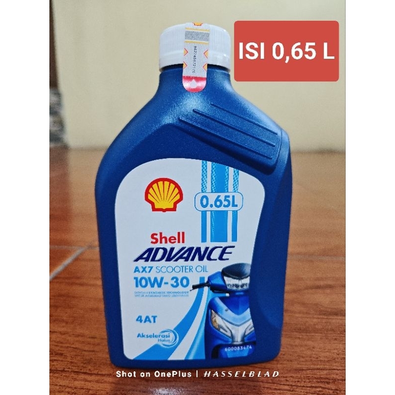 Jual Oli motor matic Original SHELL Advance AX7 10W-30 0,65L | Shopee ...