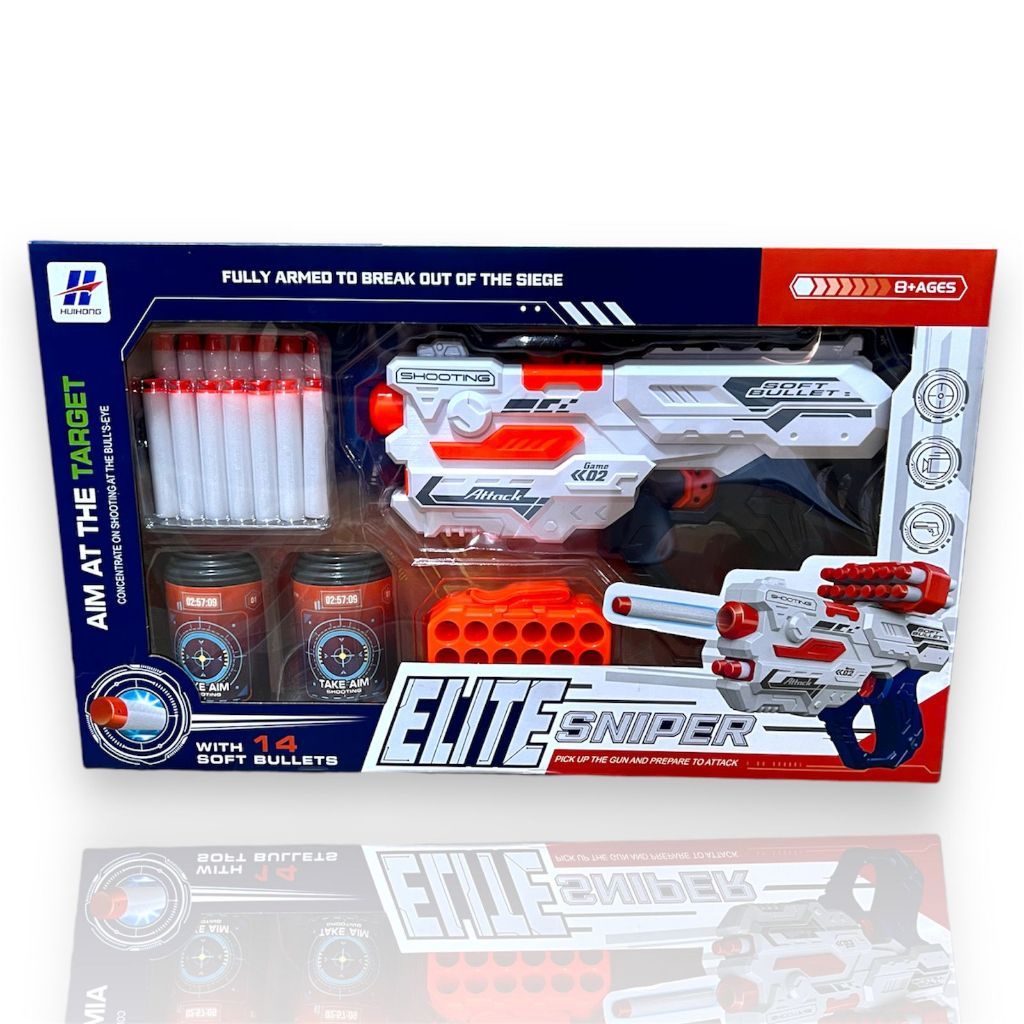 Jual Mainan Edukasi Anak Elite Sniper/Senapan Nerf Soft Bullet Gun ...
