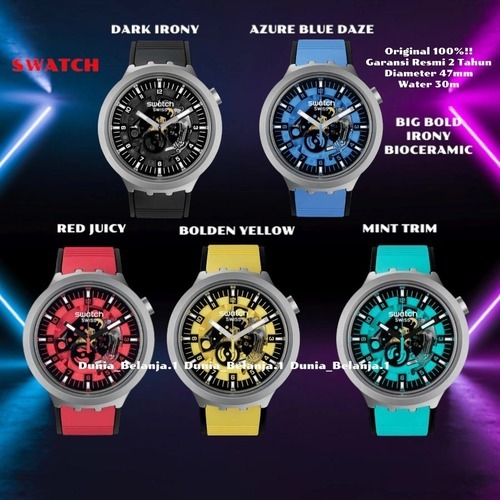 Jual Original 100%!! Jam Tangan Unisex Swatch SB07S105 SB07S106 ...