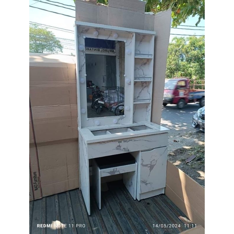 Jual MEJA RIAS PANEL GSTAR + LAMPU | Shopee Indonesia
