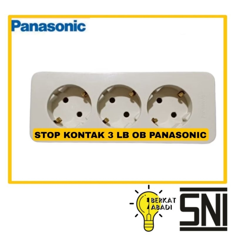 Jual Panasonic Stop Kontak OB 3 Lubang | Shopee Indonesia