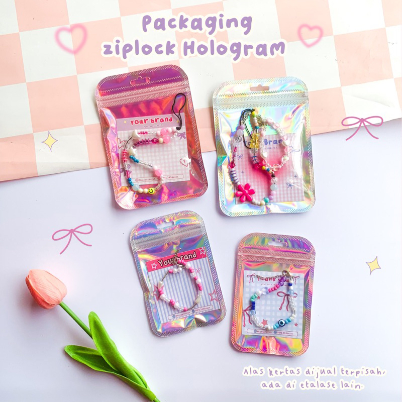 Jual ALAS PACKAGING GELANG STRAP PLASTIK ZIPLOCK HOLOGRAM | Shopee ...