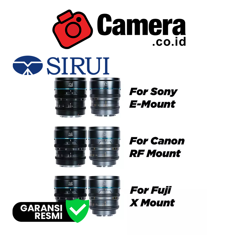 Jual SIRUI Nightwalker 16mm & 75mm T1.2 S35 Manual Focus Cine Lens ...