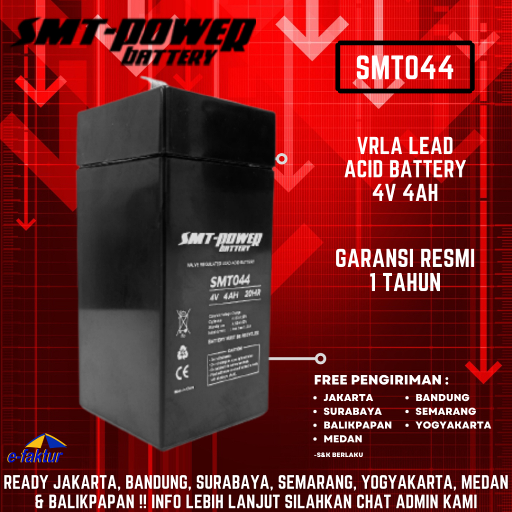 Jual AKI KERING TIMBANGAN DIGITAL 4V 4AH BATTERY SMT-POWER 4 VOLT 4AH | Shopee Indonesia