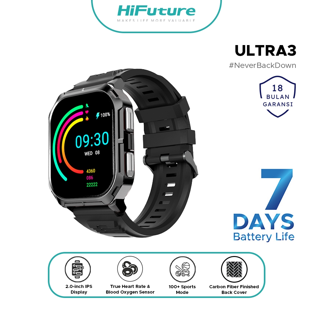 Jual FutureFit Ultra3 Wireless Calling Smartwatch 2.0 Inch IPS Display ...