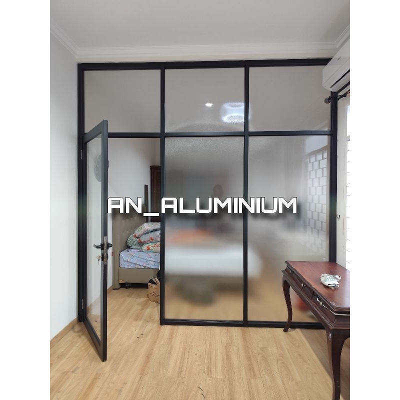 Jual Partisi penyekat ruangan aluminium dan kaca (Custom ukuran dan ...