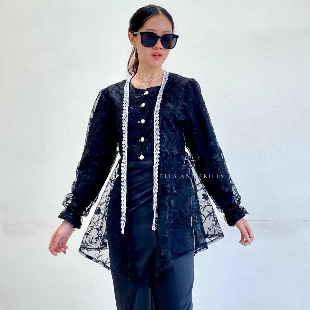 Jual ALEYA OUTER SAJA / Outer Kebaya Kutu Baru Wisuda Modern Kebaya Set ...