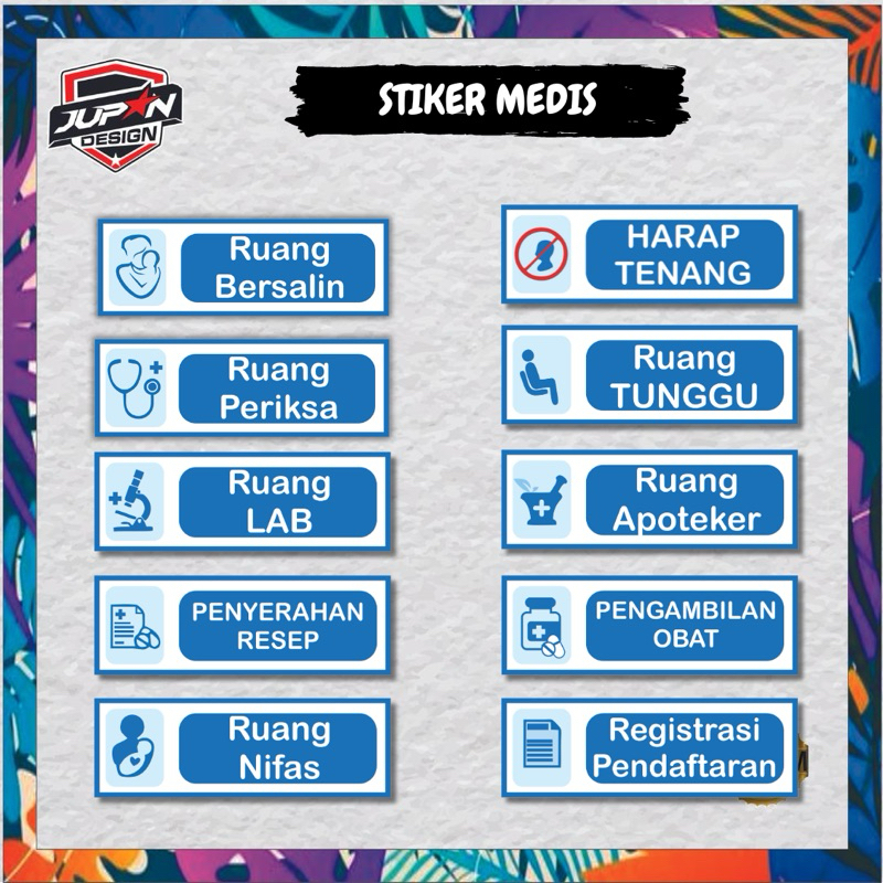 Jual JUPAN STIKER MEDIS / STIKER RUMAH SAKIT / STIKER RUANGAN / STIKER ...