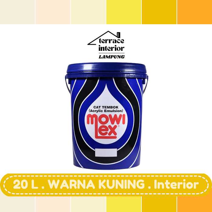 Jual Cat Tembok Mowilex Emulsion warna Kuning 20 L | Shopee Indonesia