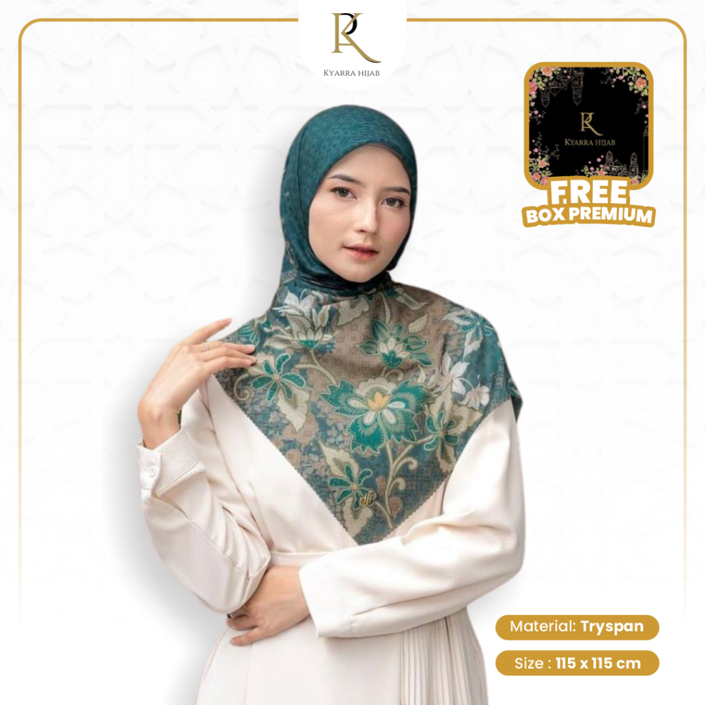 Jual Jilbab Segiempat Motif Hijab Premium Printing Sekarmakna Ijo 115x115Cm Hamper Scarf ...