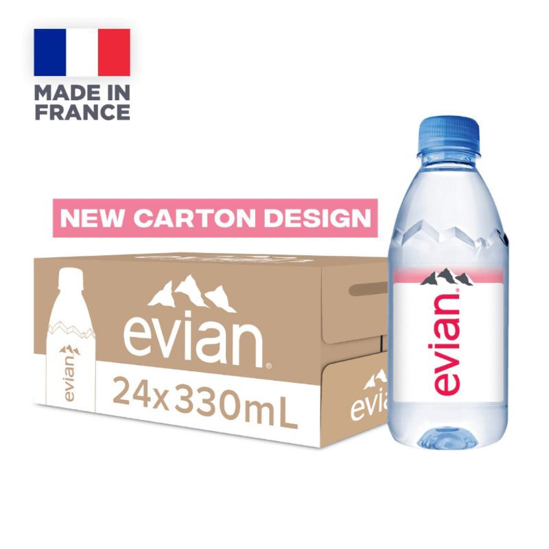 Jual Evian, Natural Mineral Water 330ml. Original Perancis | Shopee Indonesia