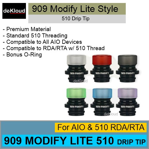 Jual 909 MODIFY LITE Style 510 Drip Tip | driptip for AIO RDA RTA ...