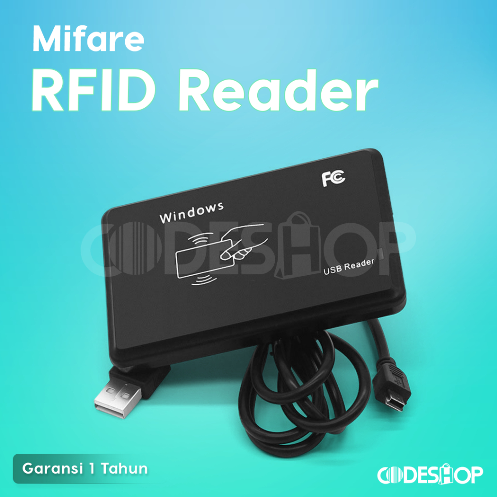 Jual RFID Reader Mifare 13.56 MHz Contactless Plug and Play | Shopee ...