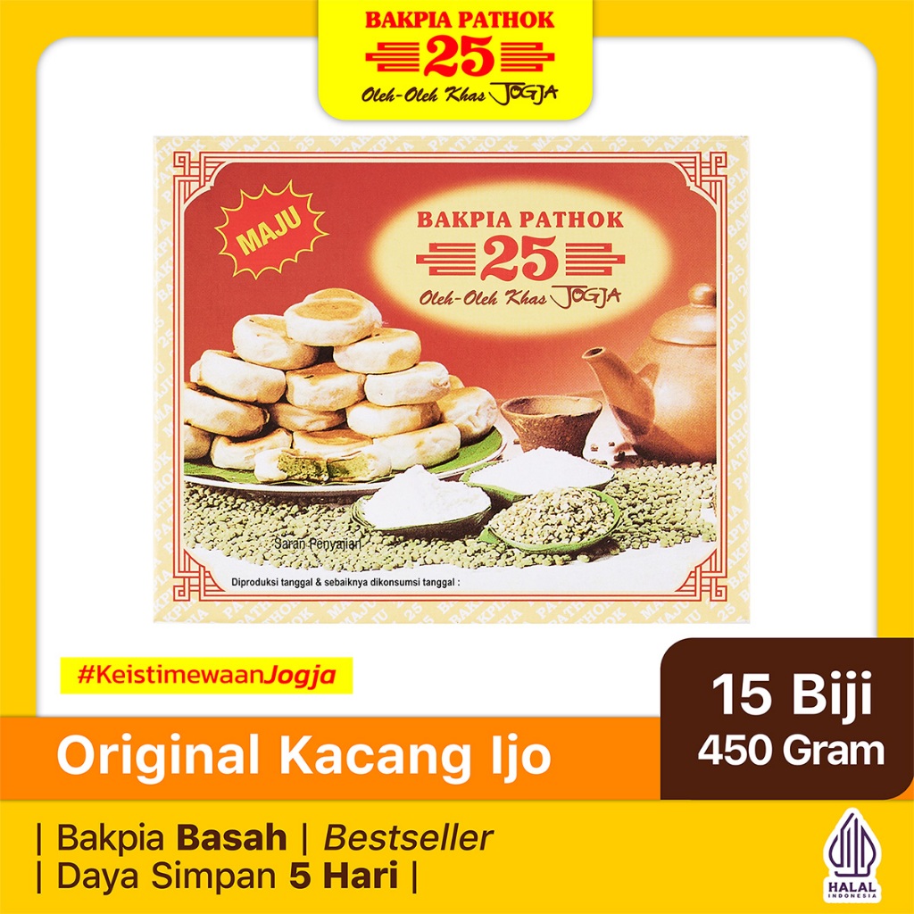 Jual Bakpia Pathok 25 Original Kacang Hijau | Oleh-Oleh Khas Jogja | Shopee Indonesia